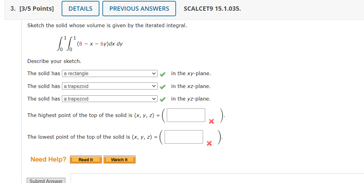 Solved Sketch the solid whose volume is given by the | Chegg.com Solved Sketch the solid whose volume is given by the | Chegg.com