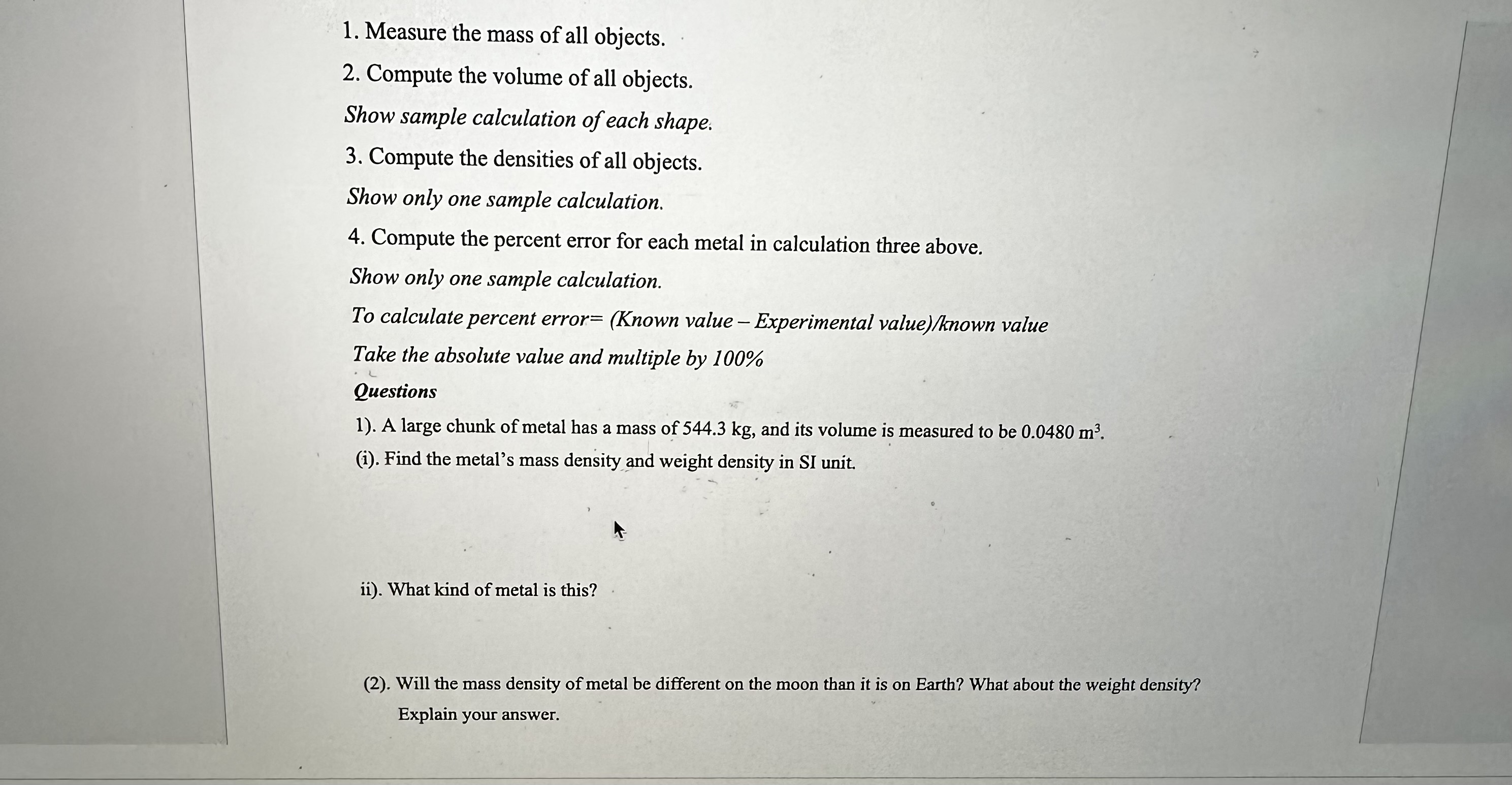 Solved Table 5.0 Sphere (Micrometer)1. Measure the mass of | Chegg.com