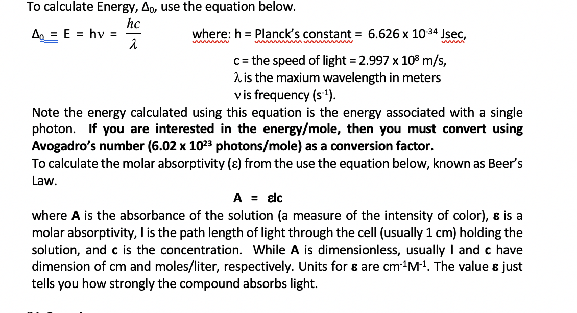 Solved www To calculate Energy, 40, use the equation below. | Chegg.com
