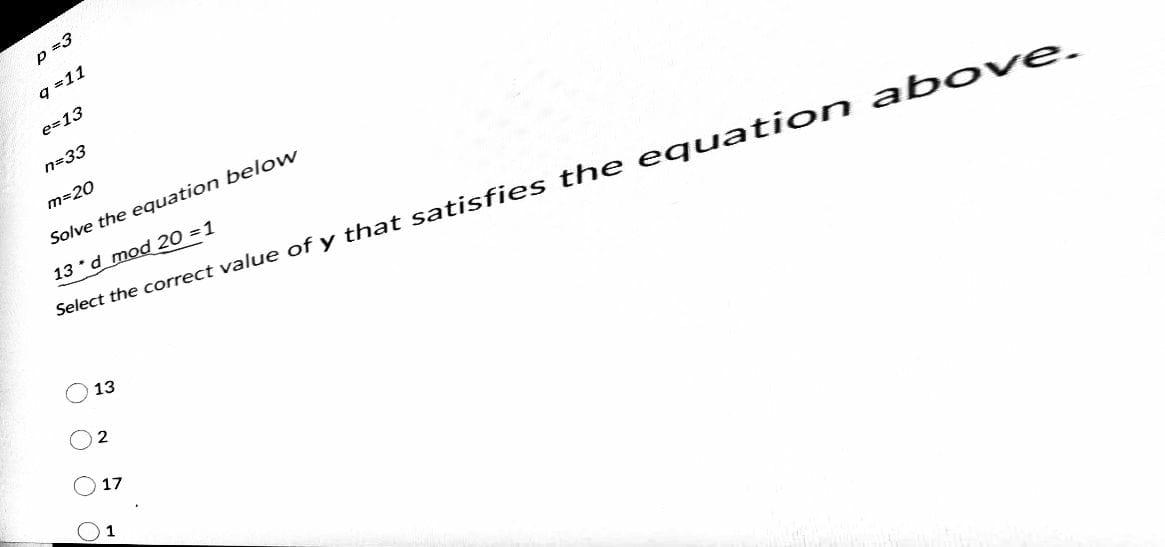 Solved P3 Q11 E13 N33 M20 Solve The Equation Below 13d 