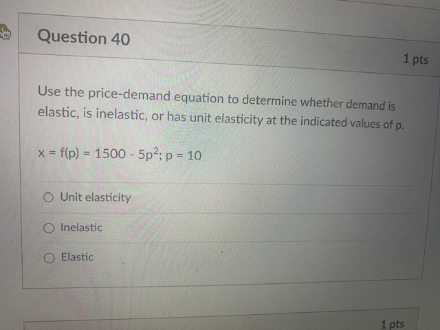 Use the price-demand equation to determine whether | Chegg.com