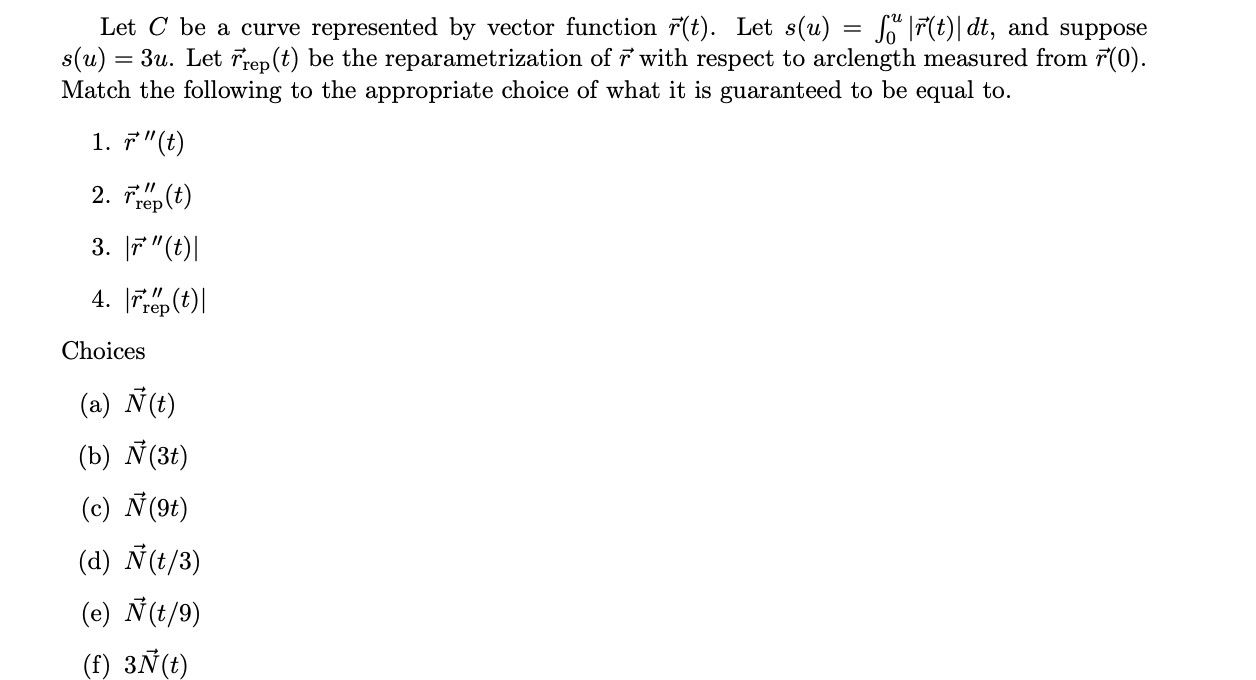 Let C be a curve represented vector function Fi(t). | Chegg.com