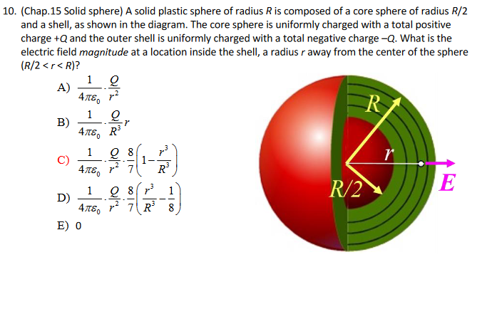 Solved 0. (Chap.15 Solid sphere) A solid plastic sphere of | Chegg.com