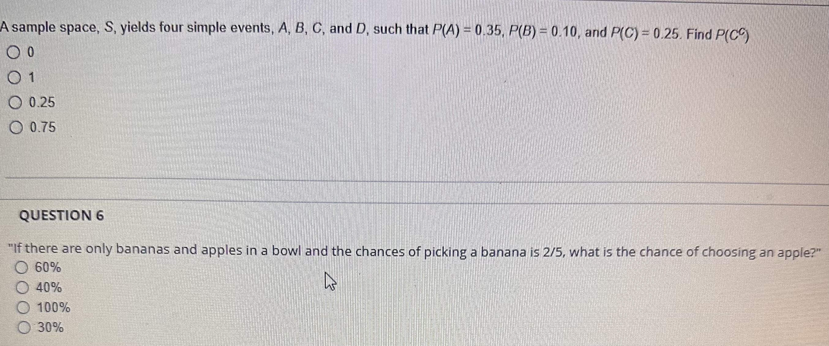 Solved sample space, S, yields four simple events, A,B,C, | Chegg.com