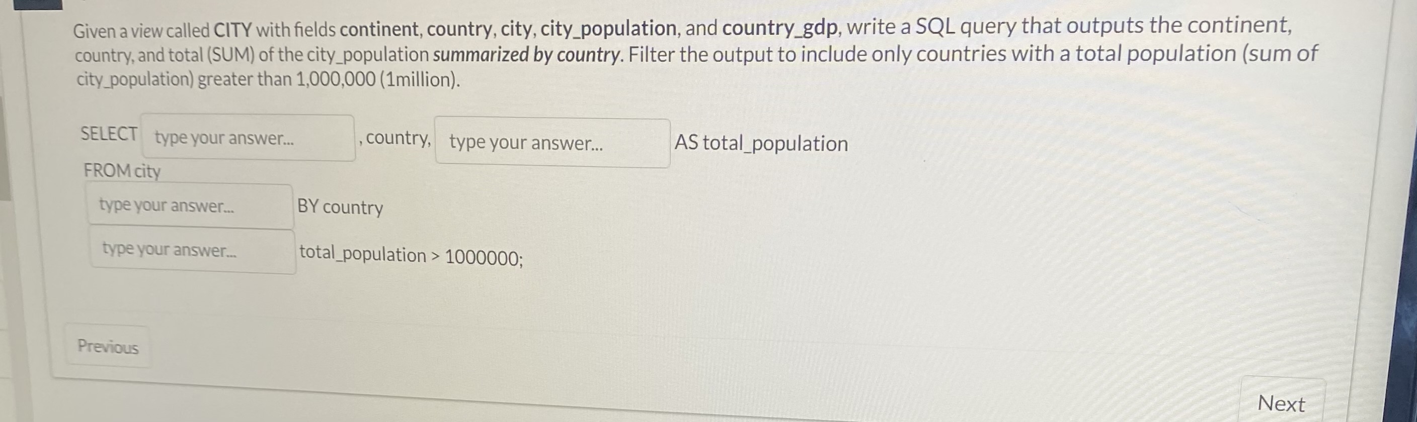 Solved Write a query that shows every MOVIE_NAME that starts | Chegg.com
