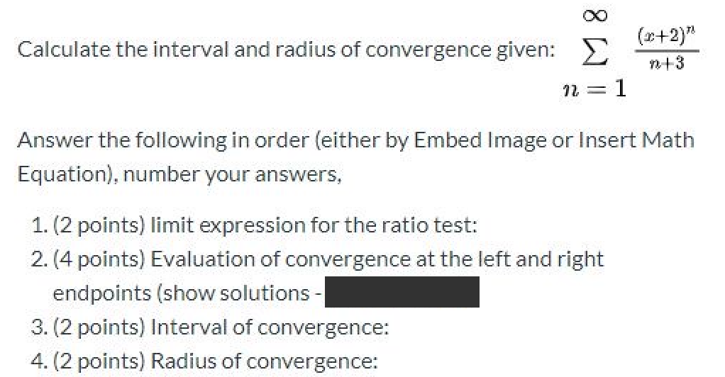 Solved Calculate the interval and radius of convergence | Chegg.com