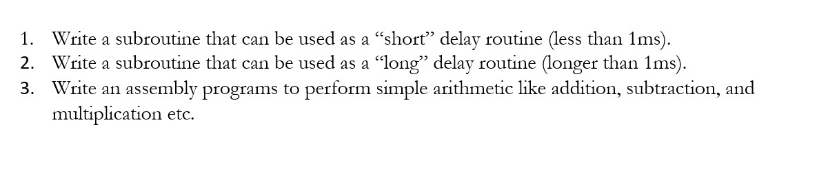 Solved 1 Write A Subroutine That Can Be Used As A Short