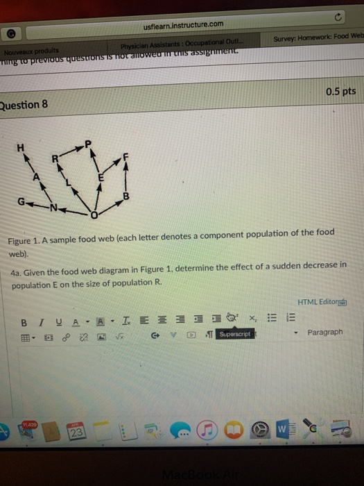 Solved usflearn.instructure.com lOutl... Survey: Homework: | Chegg.com