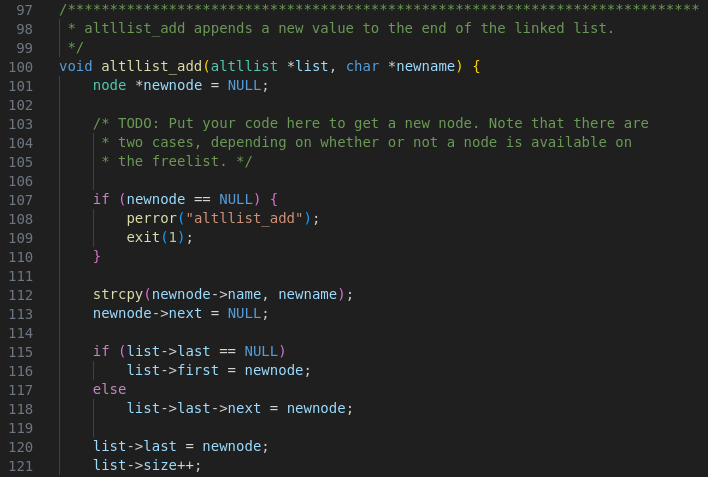 Solved altllist add appends a new value to the end of the | Chegg.com