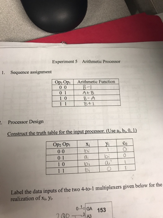 Solved Sequence assignment Processor Design Construct the | Chegg.com