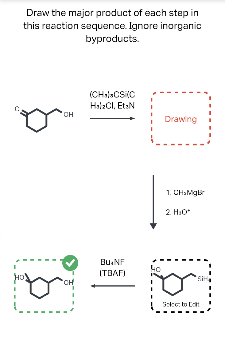 Solved Draw The Major Product Of Each Step In This Reaction