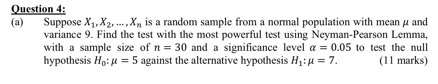 Solved (a) Suppose X1,X2,…,Xn is a random sample from a | Chegg.com