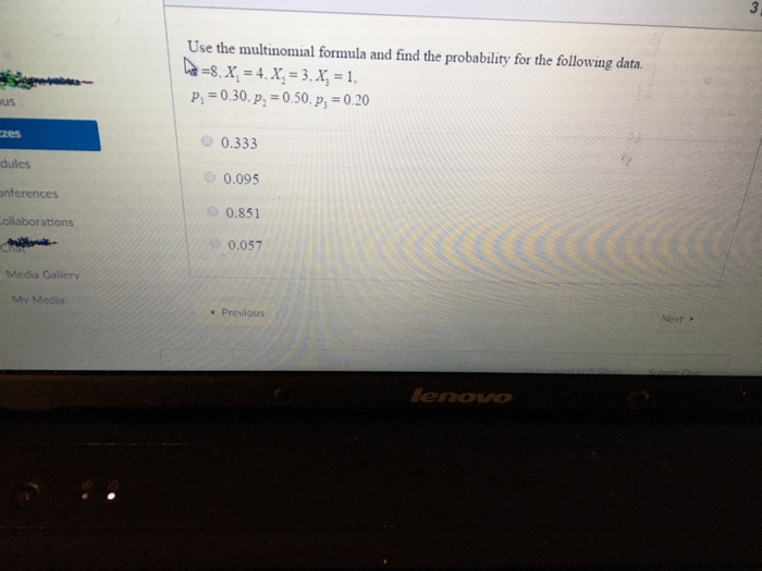 Solved Use the multinomial formula and find the probability | Chegg.com
