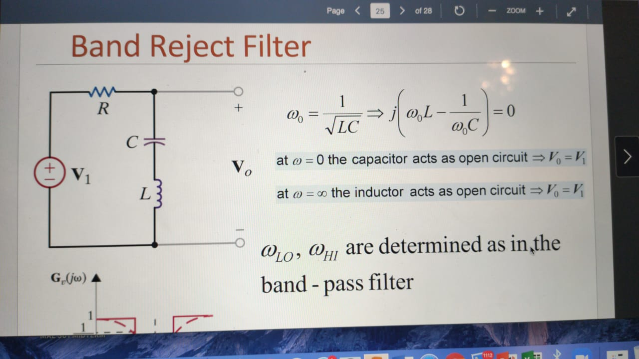 Solved Please perform circuit analysis (band reject filter) | Chegg.com