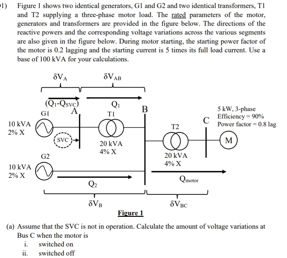 Figure 1 shows two identical generators, G1 and G2 | Chegg.com