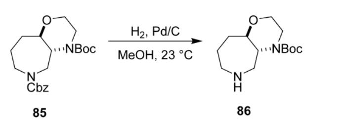 Solved NBoc H2, Pd/C MeOH, 23 °C NBoc NI Cbz ZI 85 86 | Chegg.com