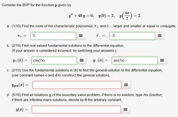 Solved Consider the BVP for the function y given by 4π a. | Chegg.com