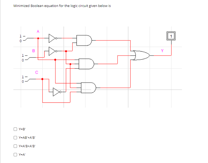 Solved Minimized Boolean equation for the logic circuit | Chegg.com