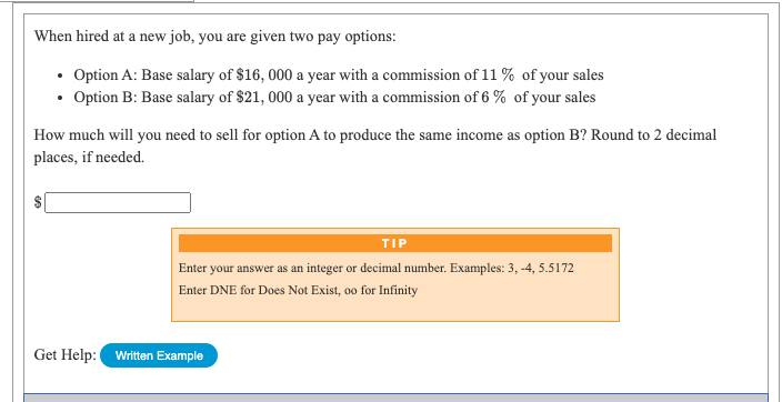 Solved When hired at a new job, you are given two pay | Chegg.com