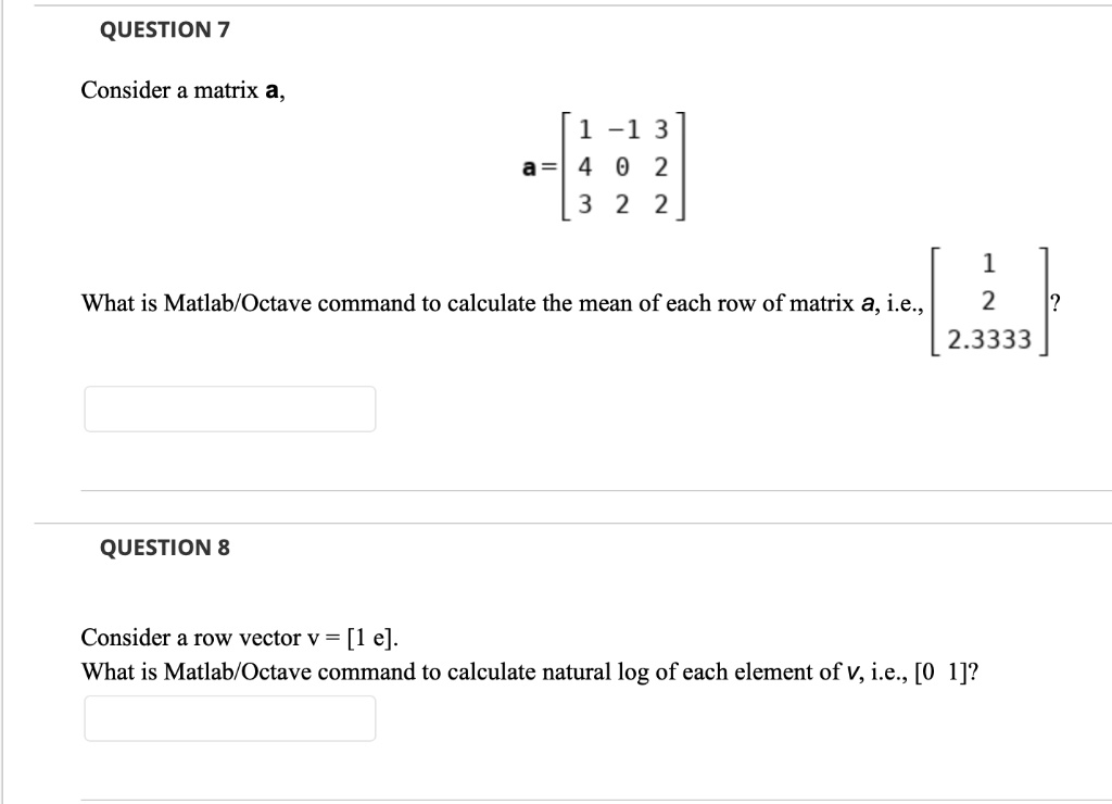 Solved QUESTION 4 Consider a row vector b = [0 -1 2]. What | Chegg.com