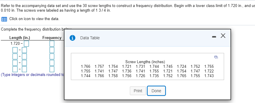 Solved Refer To The Accompanying Data Set And Use The 30 