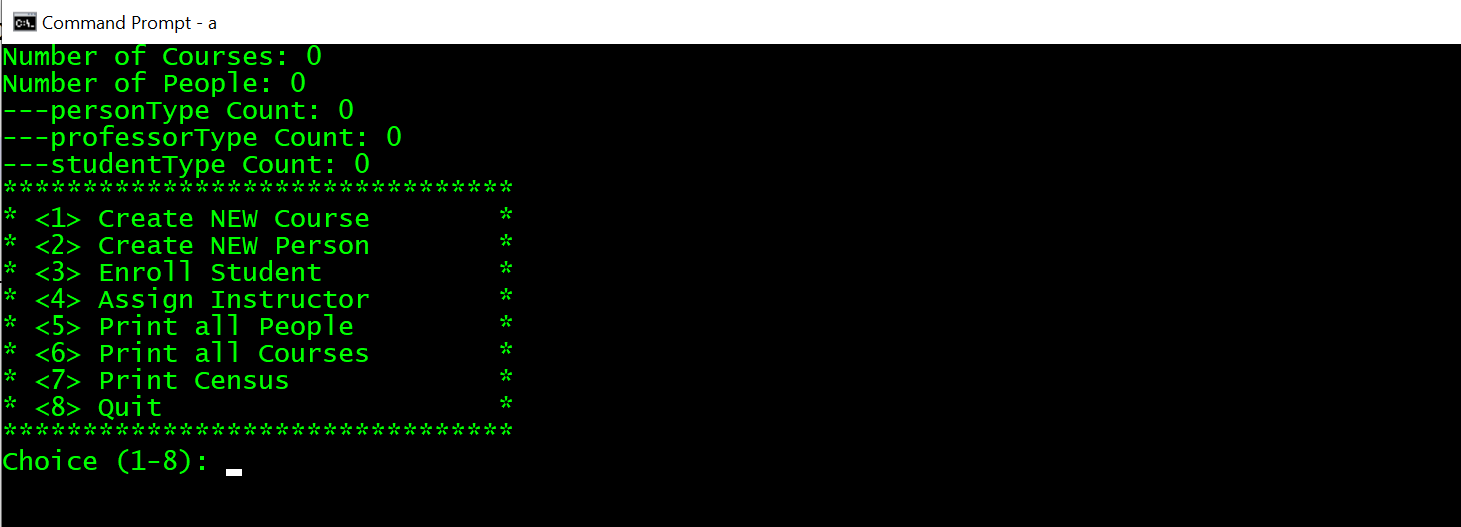 Solved Create a menu-driven program for enrolling students | Chegg.com
