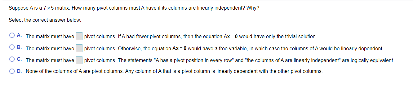 Solved 4 2 8 Given A= -7 1 -5 observe that the first column | Chegg.com