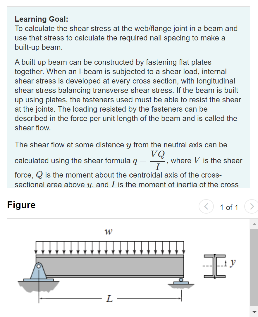 Solved Learning Goal: To calculate the shear stress at the | Chegg.com