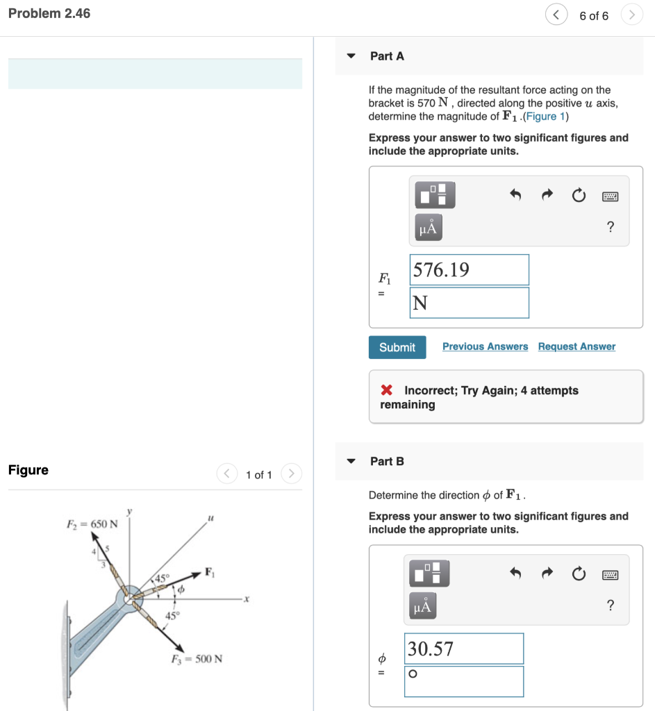Solved Problem 2.46 6 of 6 Part A If the magnitude of the | Chegg.com