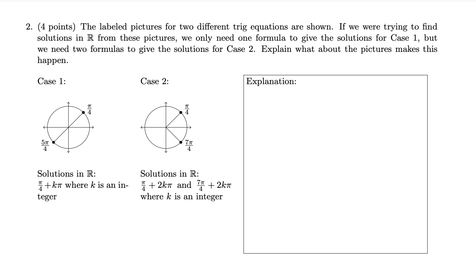 Solved 2. (4 points) The labeled pictures for two different | Chegg.com