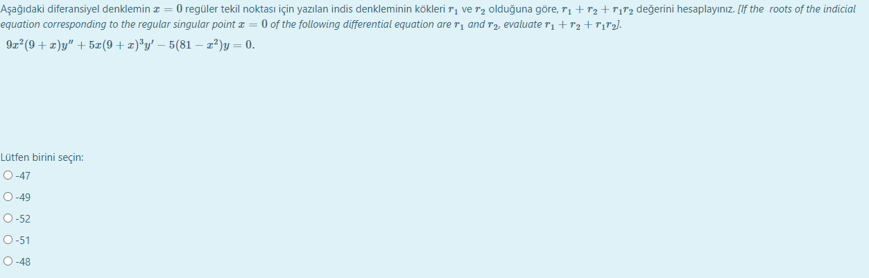 Solved [If the roots of the indicial equation corresponding | Chegg.com