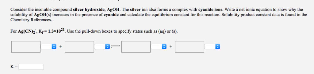 Solved Consider the insoluble compound silver hydroxide, | Chegg.com