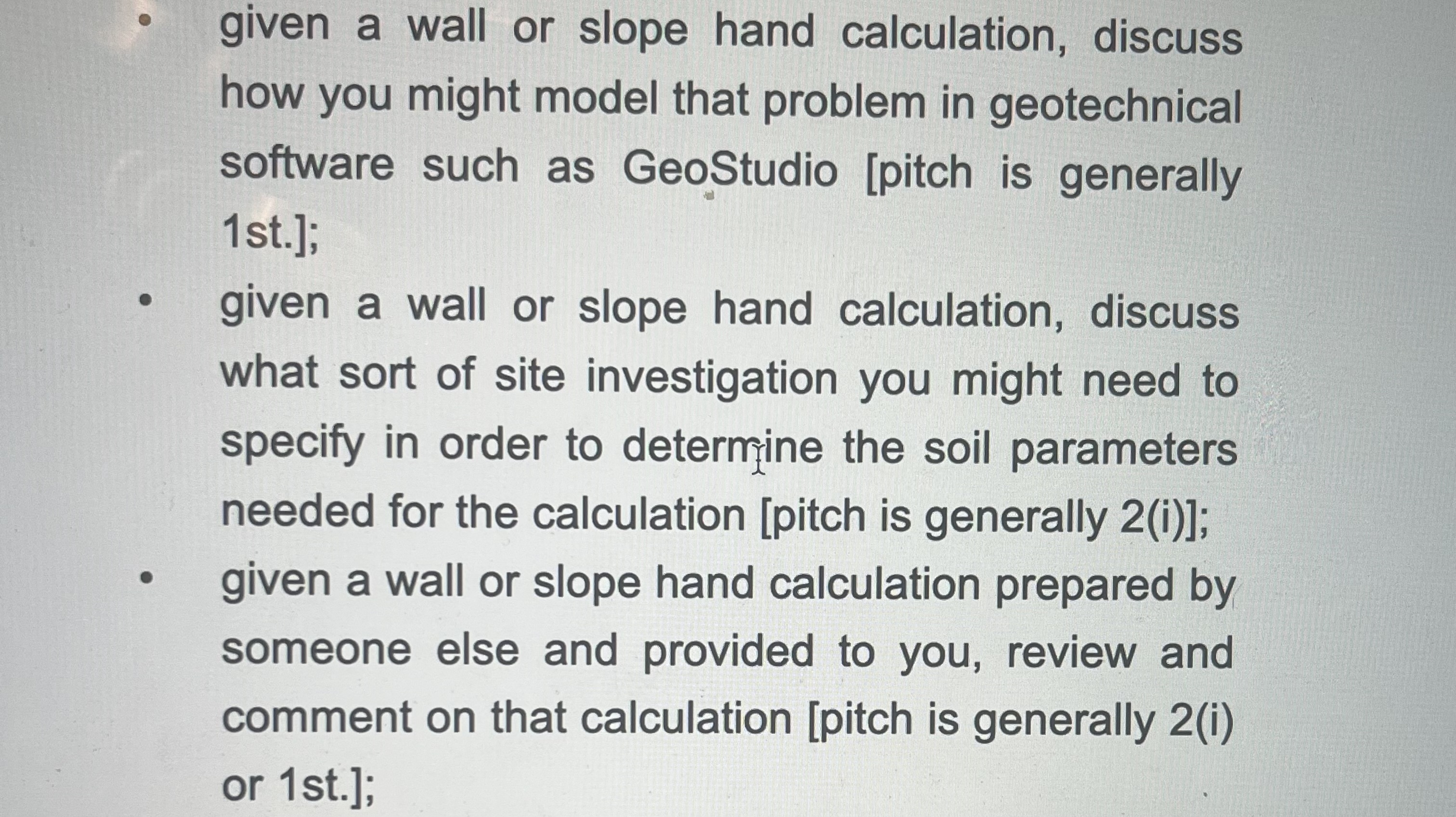 Solved given a wall or slope hand calculation, discuss how | Chegg.com