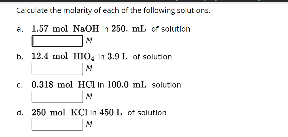 Solved Determine the initial volume (in mL ) needed to | Chegg.com