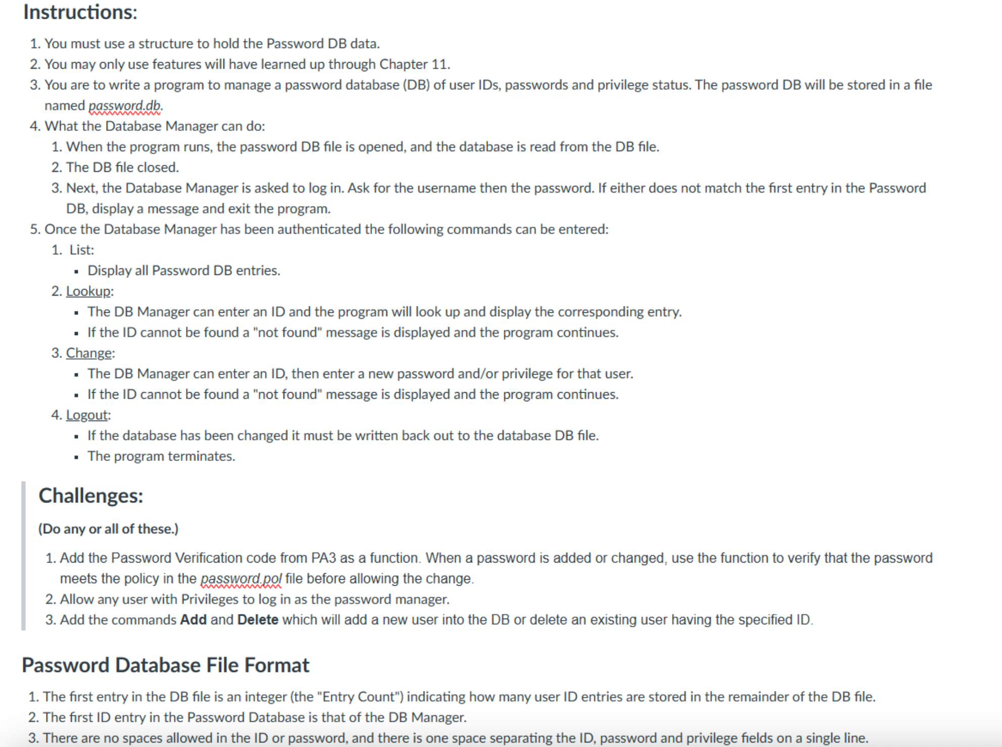 Solved Demonstrate using the structures, reading structured | Chegg.com