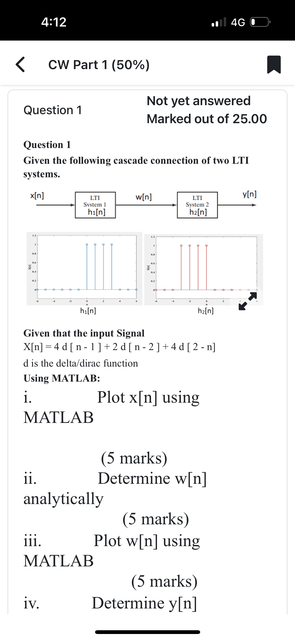 Solved Question 1 Given the following cascade connection of | Chegg.com
