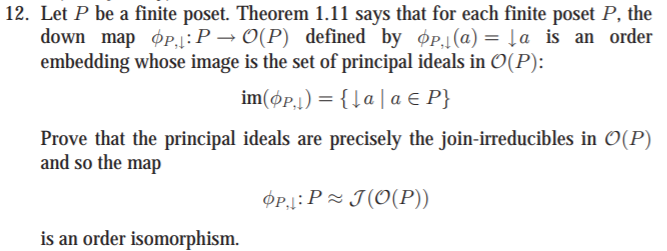 12. Let P be a finite poset. Theorem 1.11 says that | Chegg.com