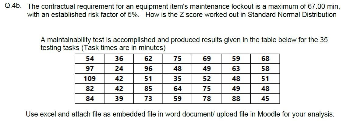 Solved 4b. The contractual requirement for an equipment | Chegg.com