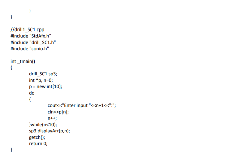 Solved //DRILL1 Sample Code 1 /*This sample program | Chegg.com