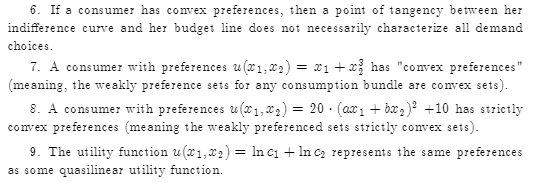 Solved 6. If a consumer has convex preferences, then a point | Chegg.com