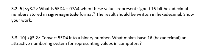 Solved 32 5 What Is 5ed4 07a4 When These Values 