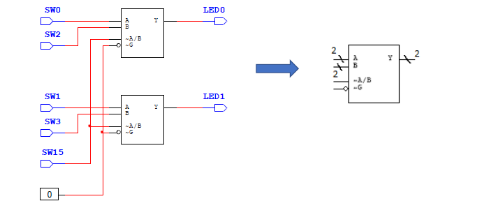 Solved In a new schematic, place a 2 x 1 multiplexer. Set up | Chegg.com
