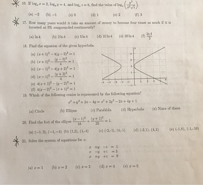 Solved If log, x = 2. log y = 4, and log z = 0, find the | Chegg.com