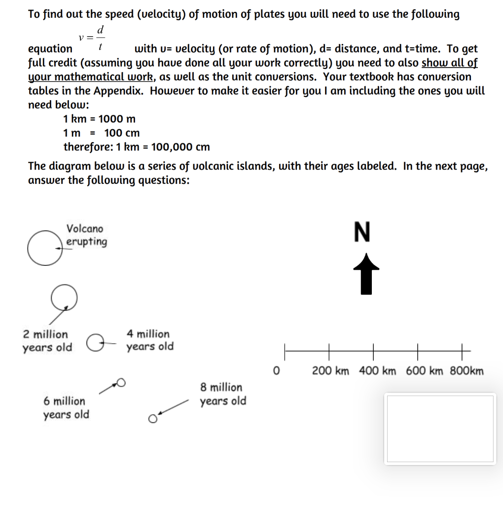Solved V= t To find out the speed (velocity) of motion of | Chegg.com