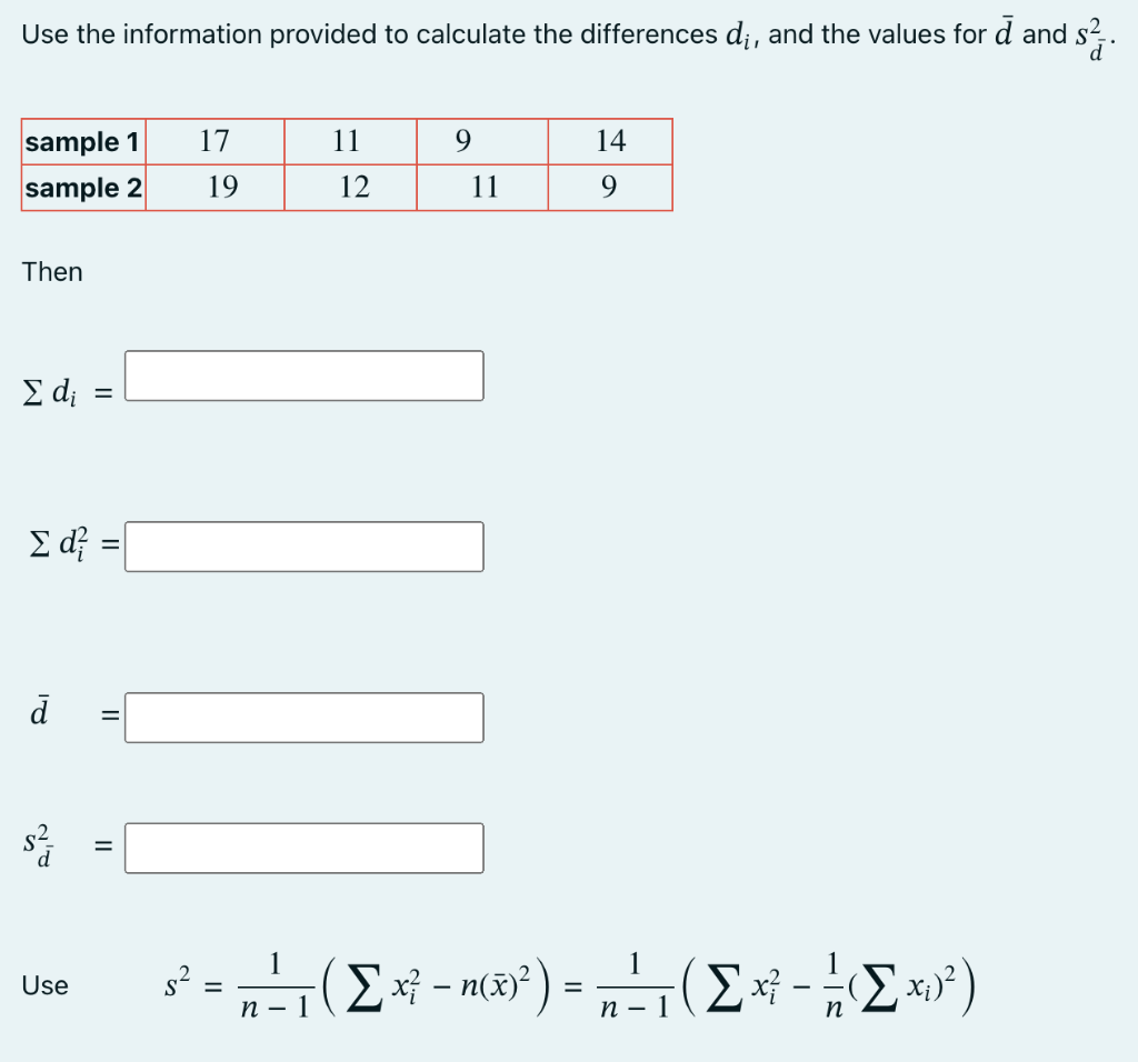 Solved Use the information provided to calculate the | Chegg.com