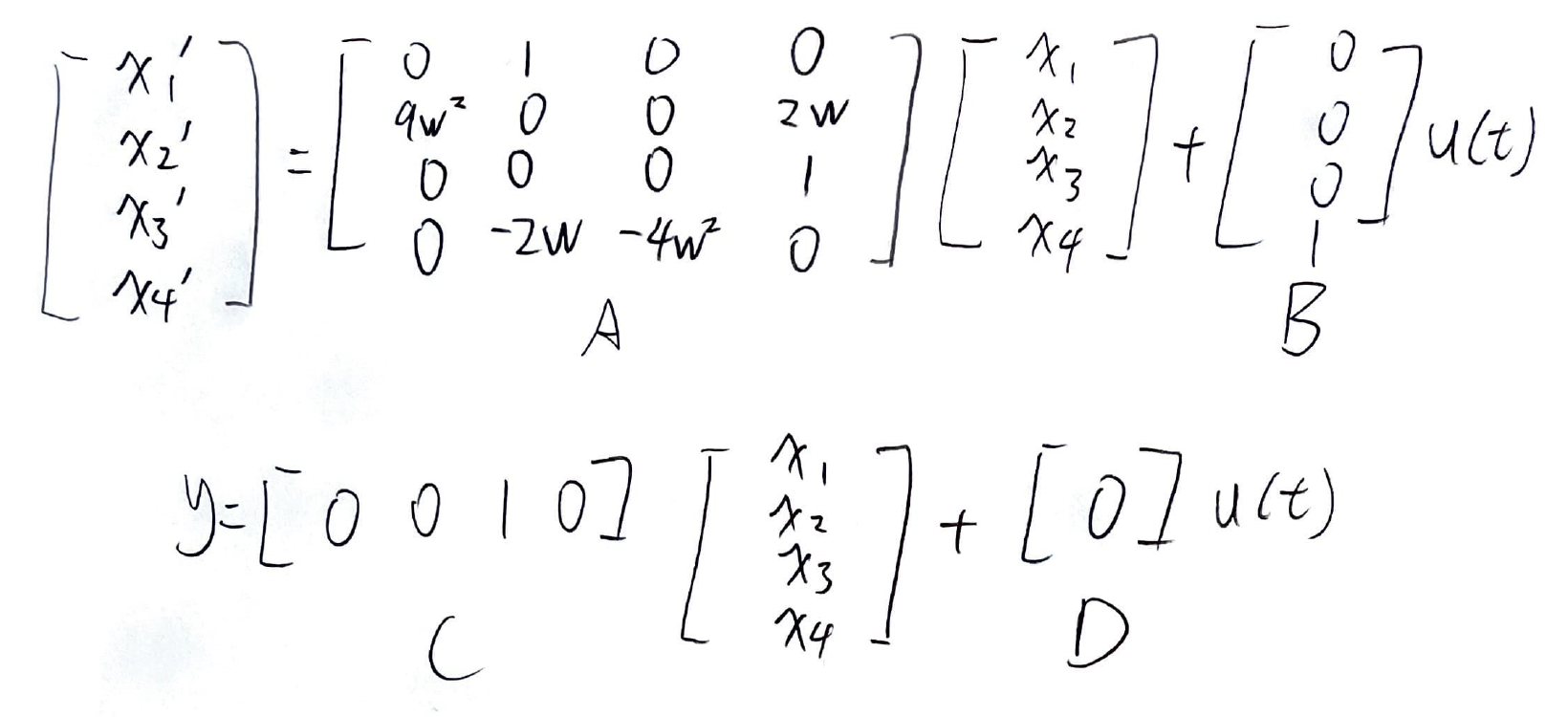 I have received the A B C D Matrices, let me know | Chegg.com
