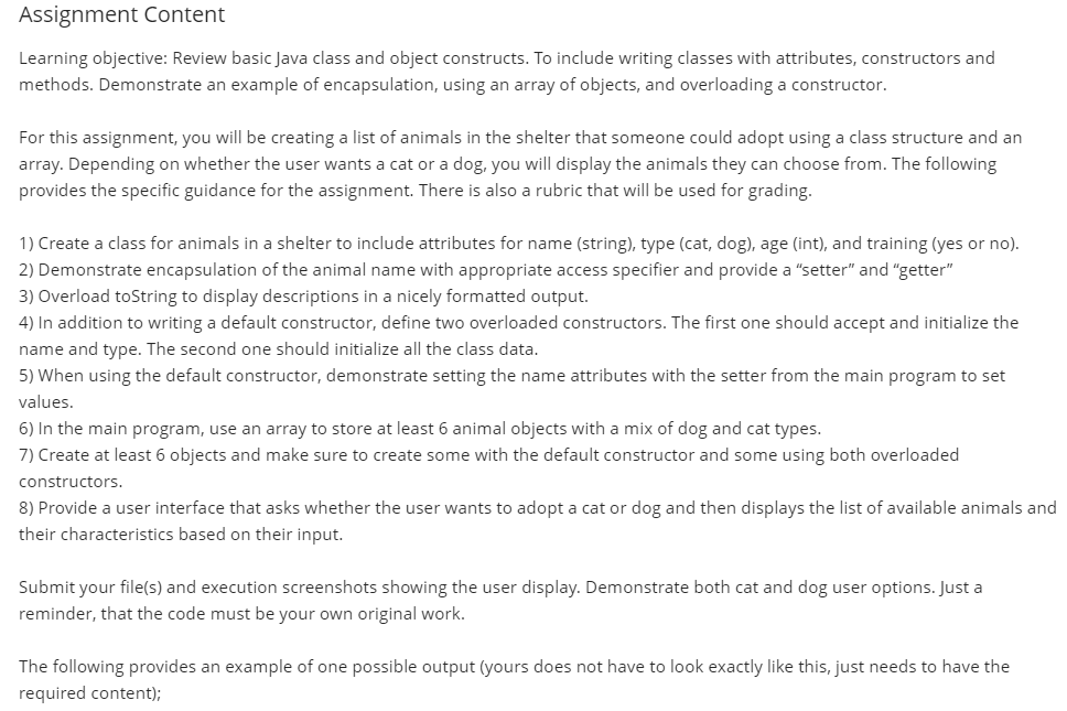 Solved Assignment Content Learning objective: Review basic | Chegg.com