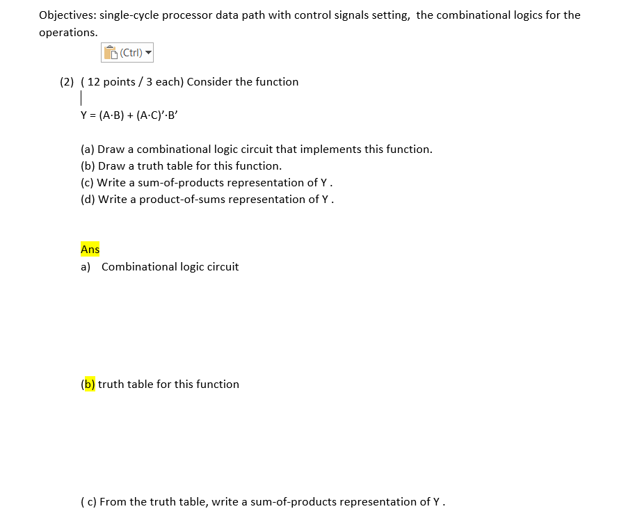 Solved Objectives: single-cycle processor data path with | Chegg.com