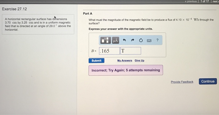 Solved A horizontal rectangular surface has dimensions 3.70 | Chegg.com