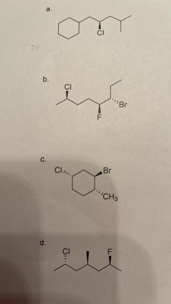 Solved Assign the configuration (R or S) for each chiral | Chegg.com
